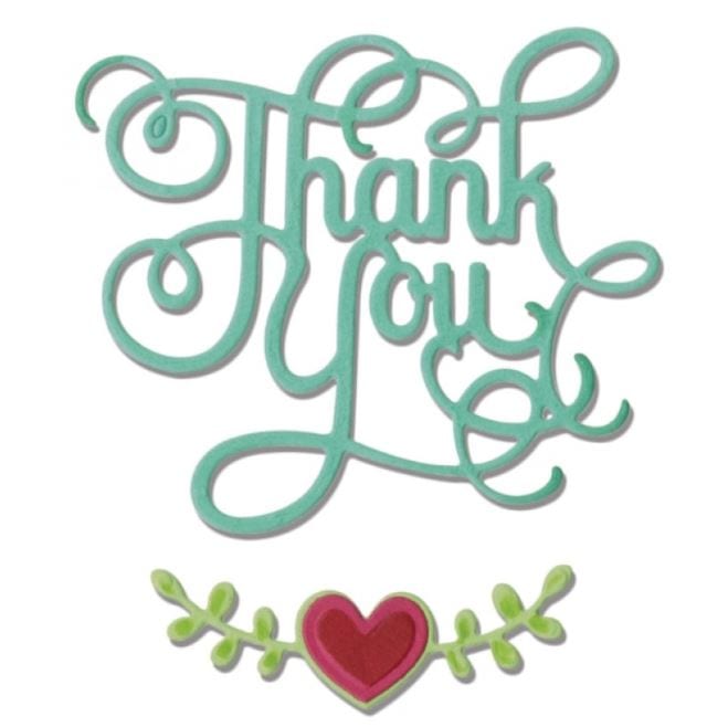 Sizzix Thank You Thinlits Die Set