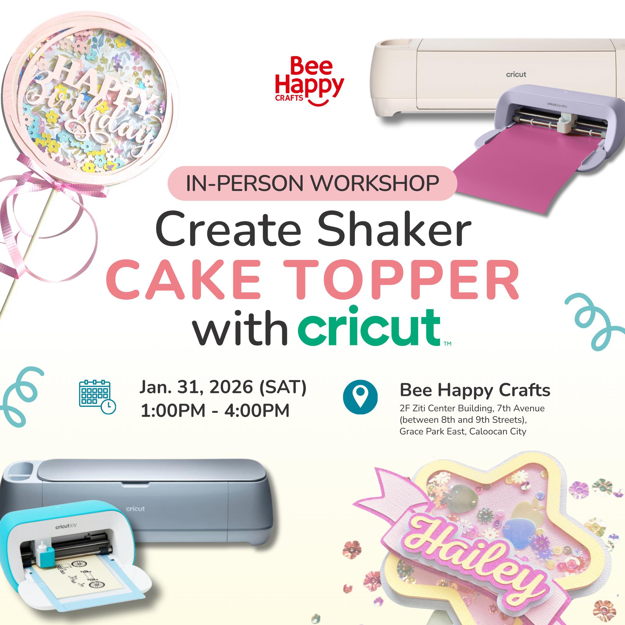 Create Shaker Cake Toppers with Cricut (In-Store Workshop)