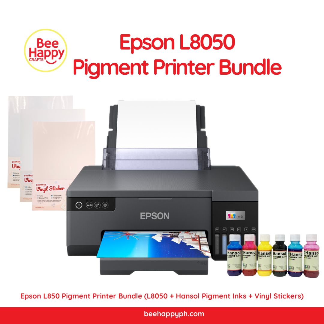 Epson L8050 Pigment Printer Bundle (L8050 + Hansol Pigment Inks + Viny