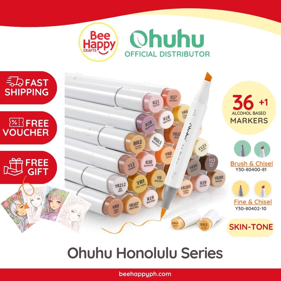 Ohuhu 36 Skin Tone Colors Dual Tips Alcohol Art Markers Y30-80400-81