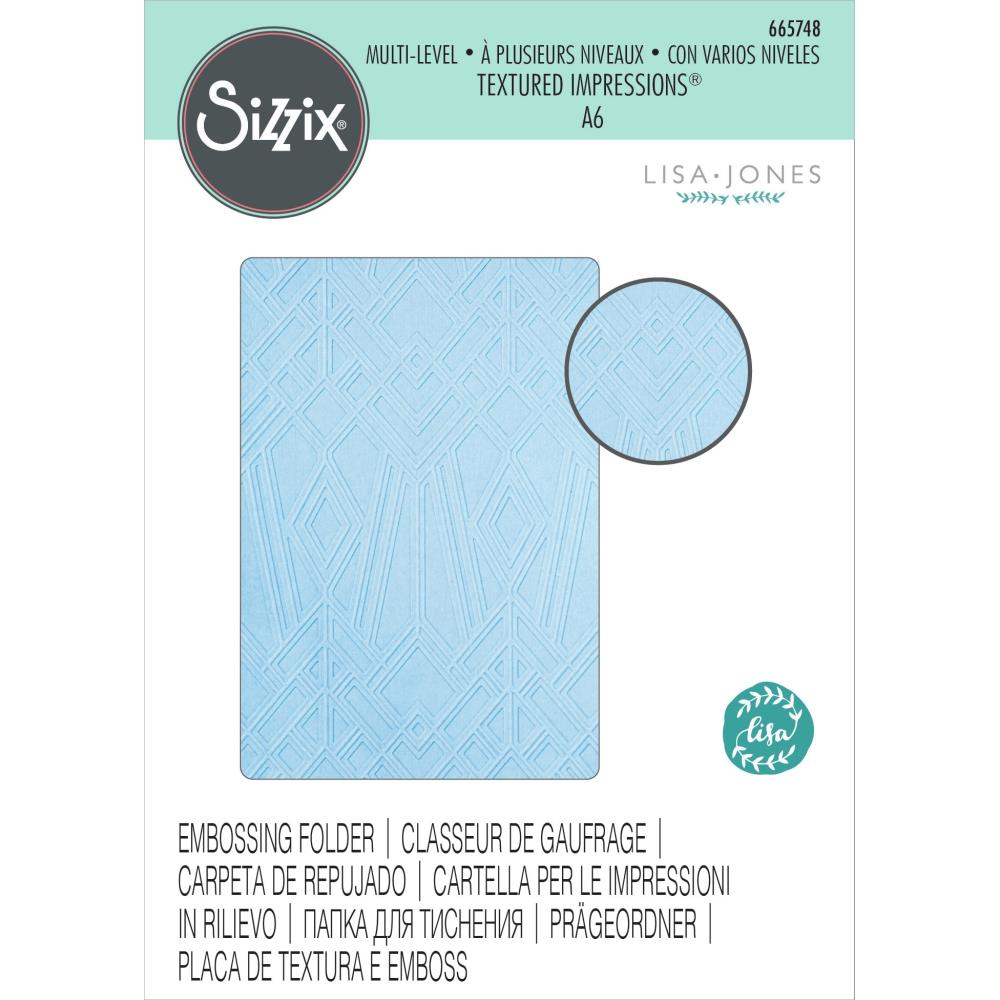 Sizzix Multi-Level Textured Impressions Embossing Folder - Geo Diamond