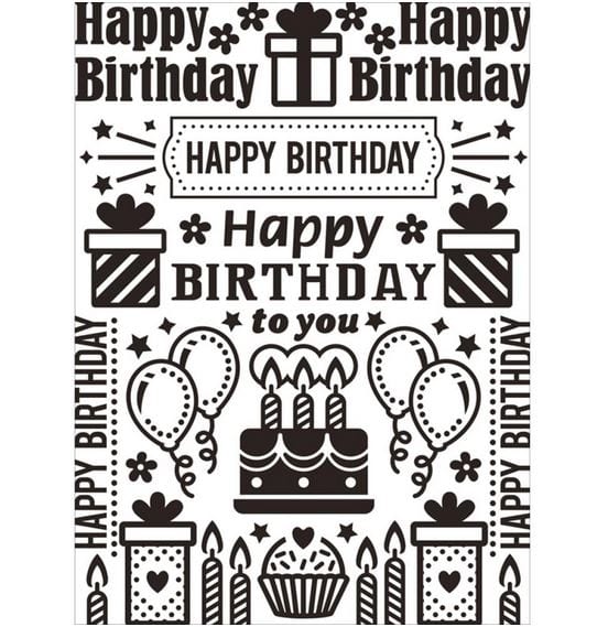 Darice Embossing Folder Birthday Collage