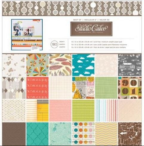 Best of Studio Calico Paper Pad 12" x 12" (60 sheets and 180 sheets av