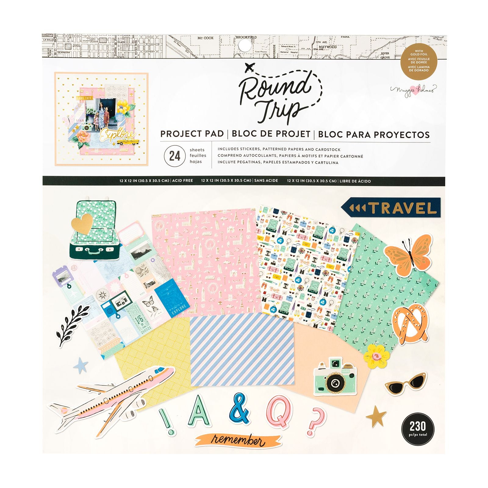 American Crafts Round Trip Project Pad by Maggie Holmes 12x12