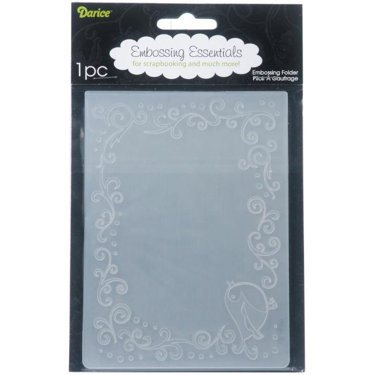 Darice Bird Scroll Embossing Folder