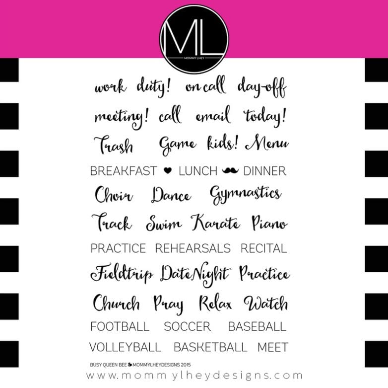 Mommy Lhey Busy Queen Bee Stamp Set Designs