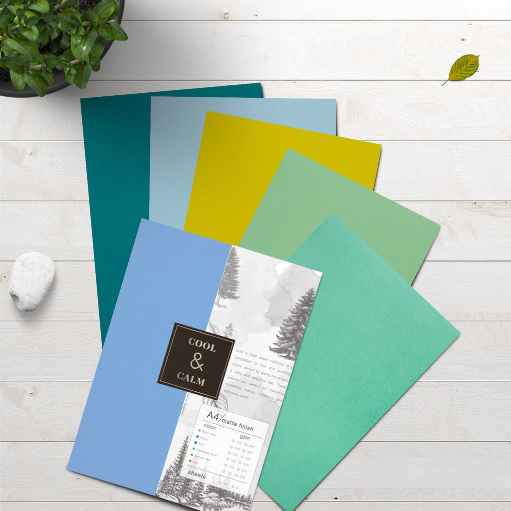 Cool and Calm Specialty Paper A4 Size (120gsm-10 sheets and 300gsm-5 s