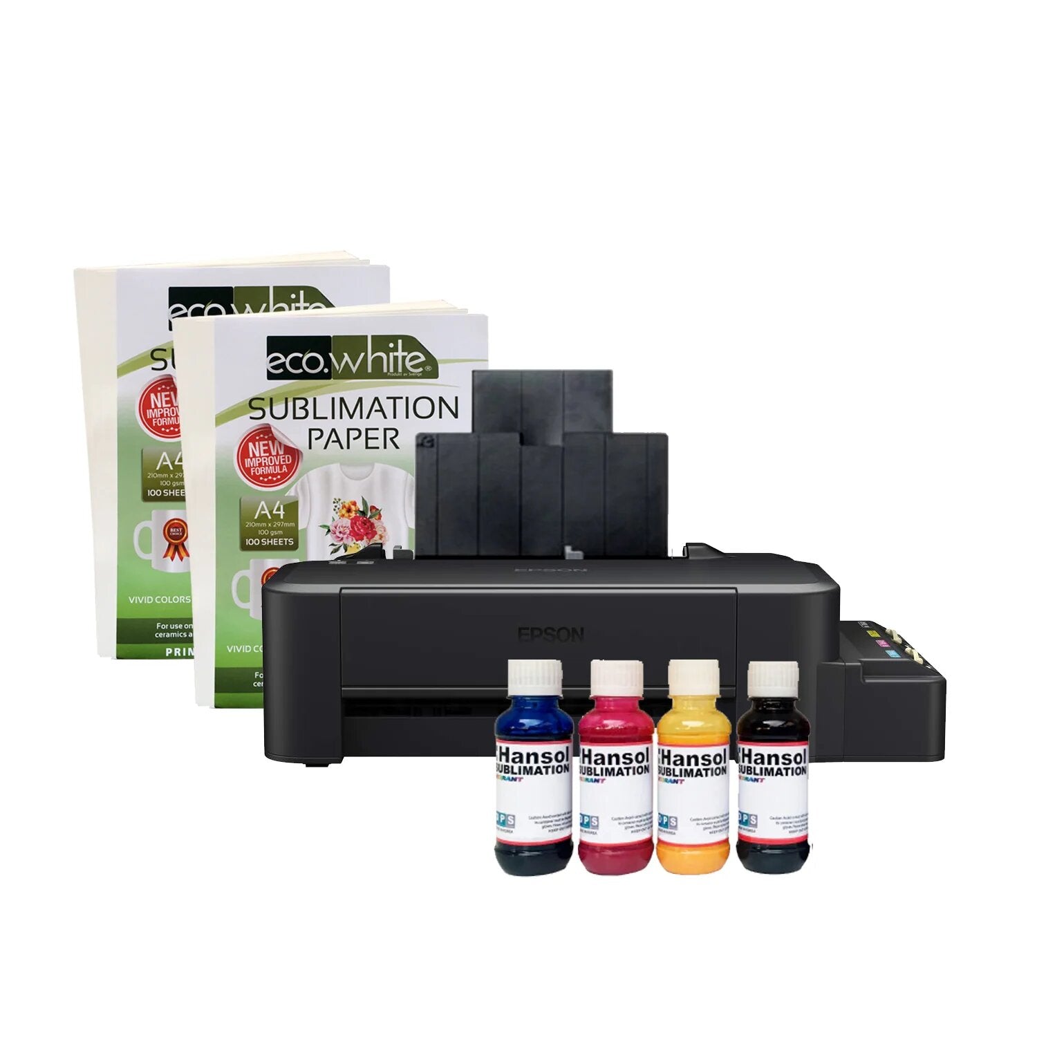 Epson L121 Sublimation Printer Bundle (L121 + Hansol Sublimation Inks