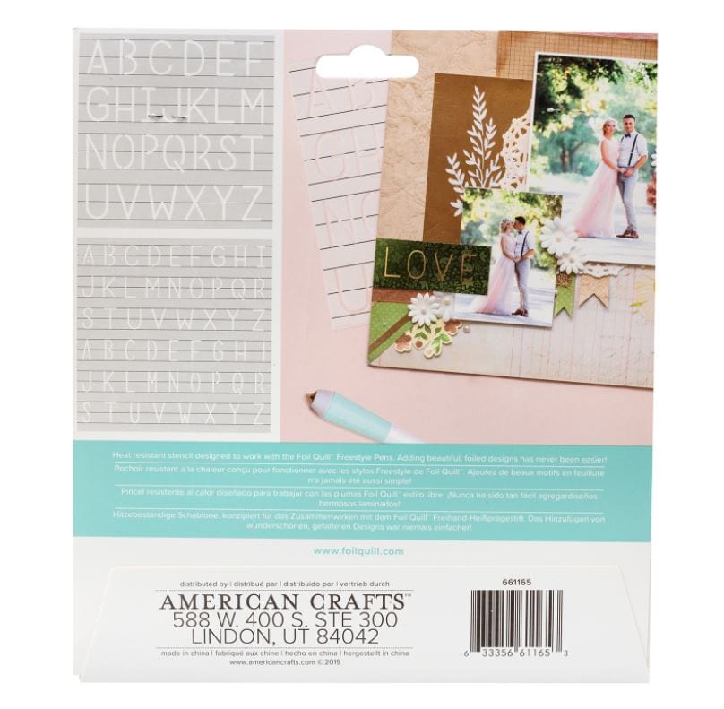 We R Memory Keepers Monogram Foil Quill Stencils