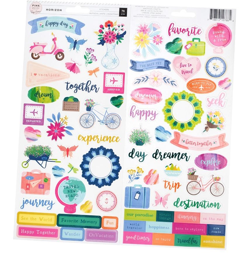 American Crafts Horizon Icons Cardstock Stickers 6" x 12" - 2pcs