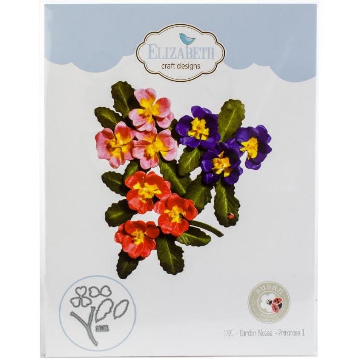 Elizabeth Craft Primrose 1 Garden Notes Metal Die By Susan's Garden Cl