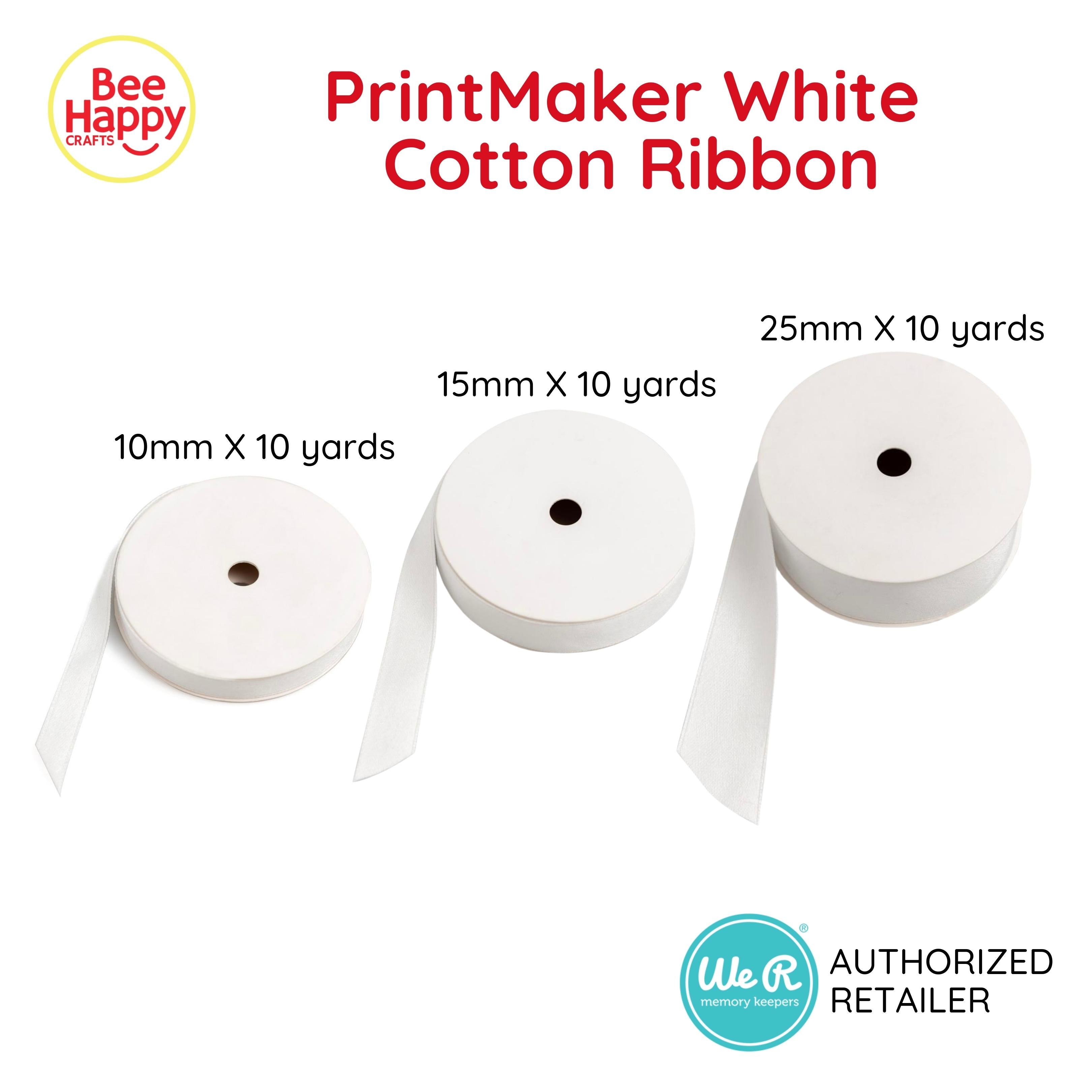 We R Memory Keepers PrintMaker White Cotton Ribbon