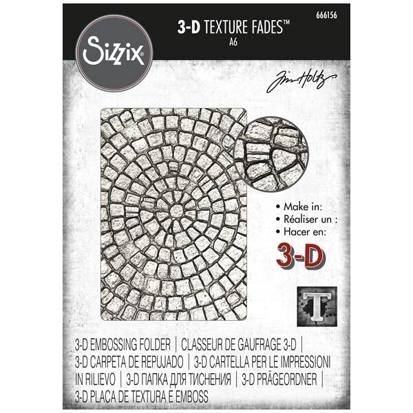 Sizzix 3-D Texture Fades Embossing Folder - Mosaic by Tim Holtz