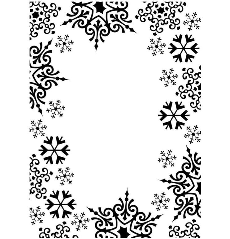 Darice Snowflake Trim Embossing Folder