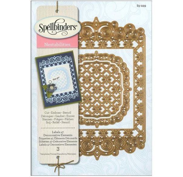 Spellbinders Die Nestabilities Labels 47 Deco