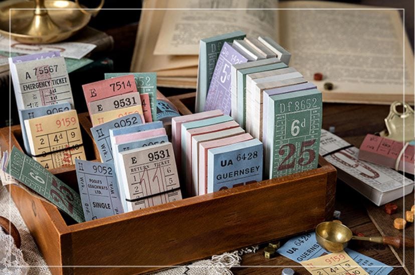 Vintage Bus/Train Tickets Paper Pads Mo Card