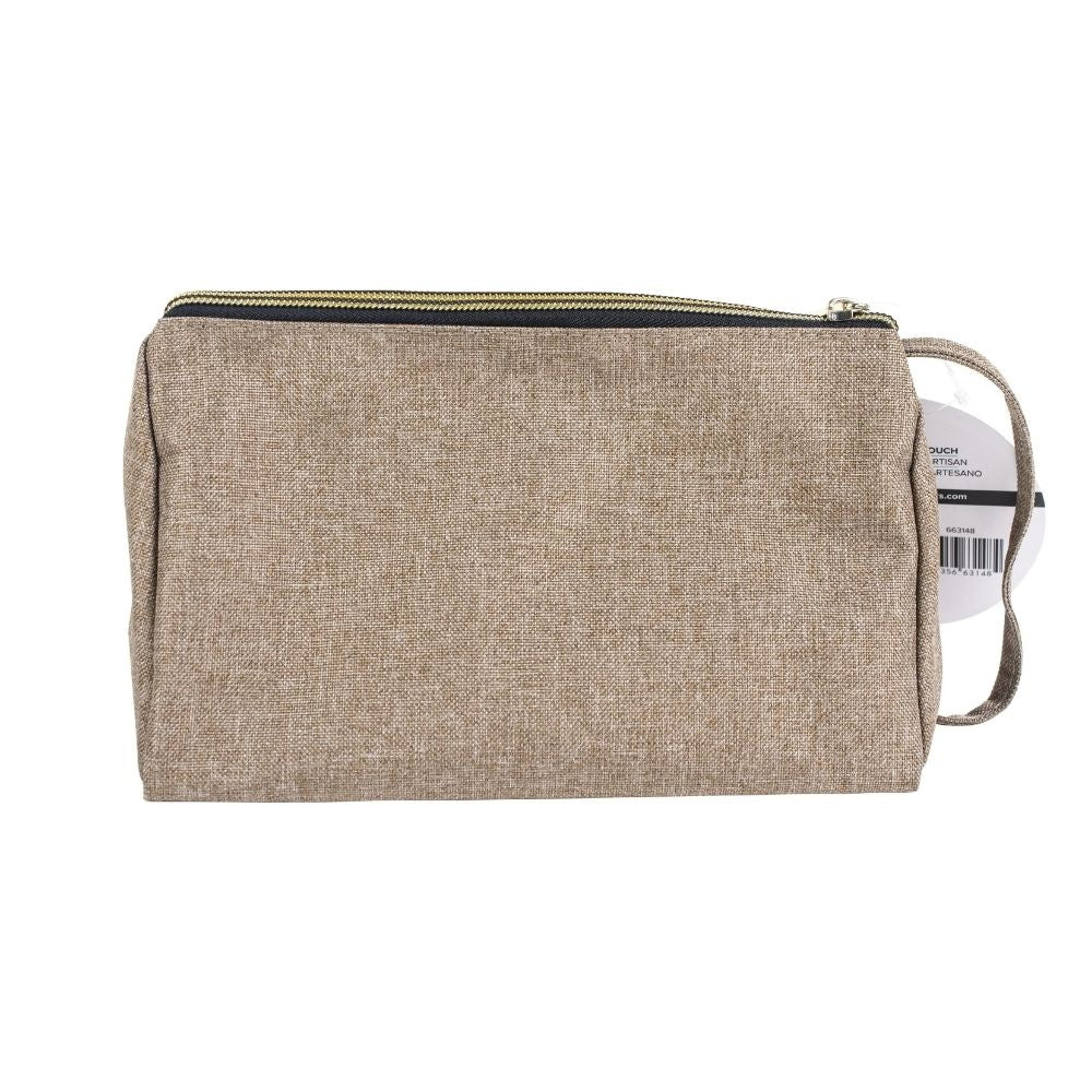We R Memory Keepers Pencil Pouch Taupe and Pink Crafter's Bag