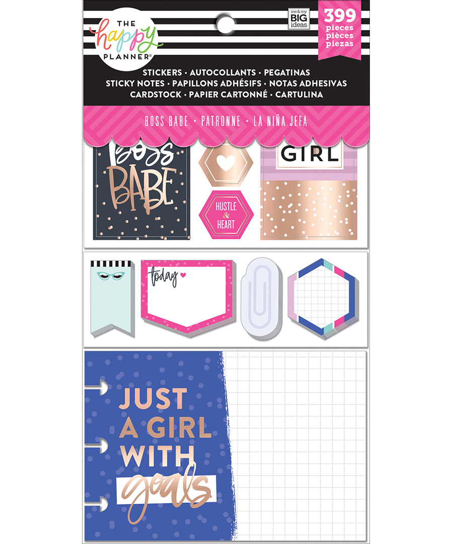 Boss Babe Happy Planner Multi Accessory Pack - Sticky Notes/Sticker/Ca