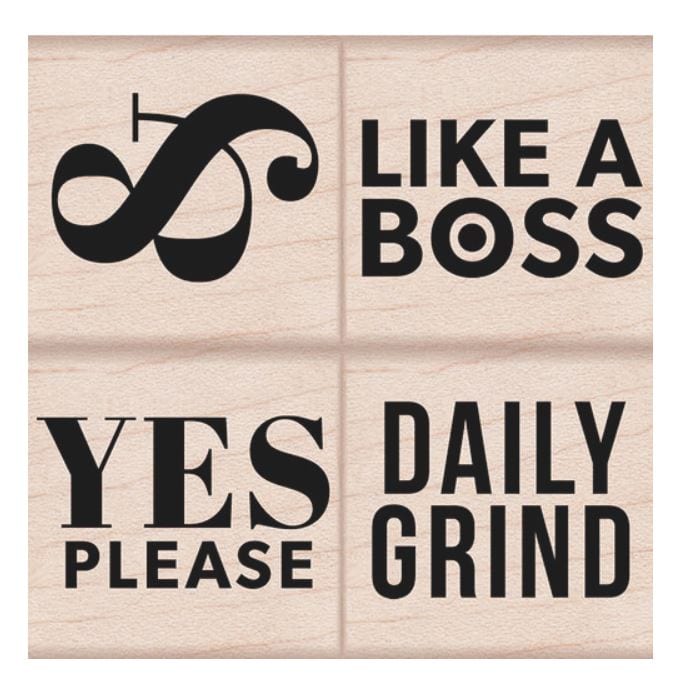 Hero Arts Yes Please Kelly Purkey Mounted Rubber Stamp 3" x 3"